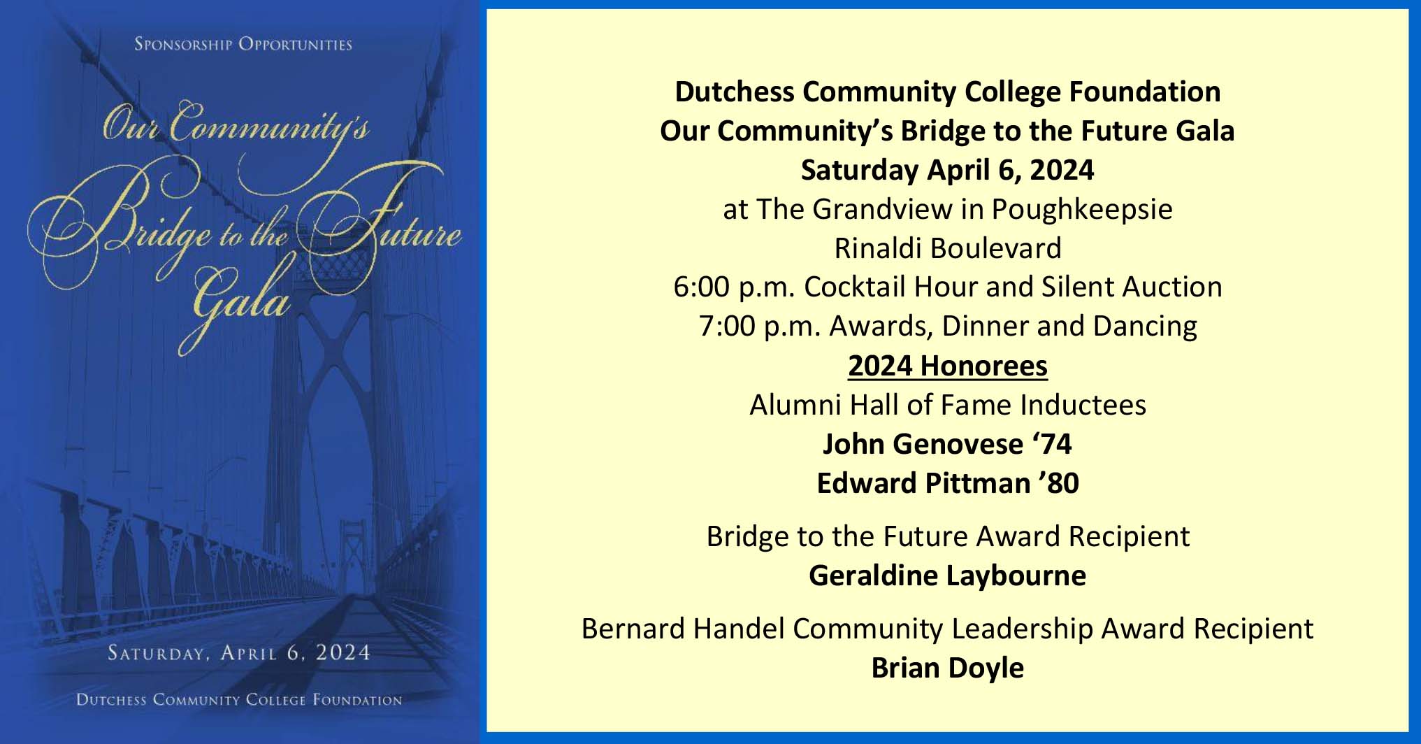2024 Gala Registration for Ads - Dutchess Community College Foundation
